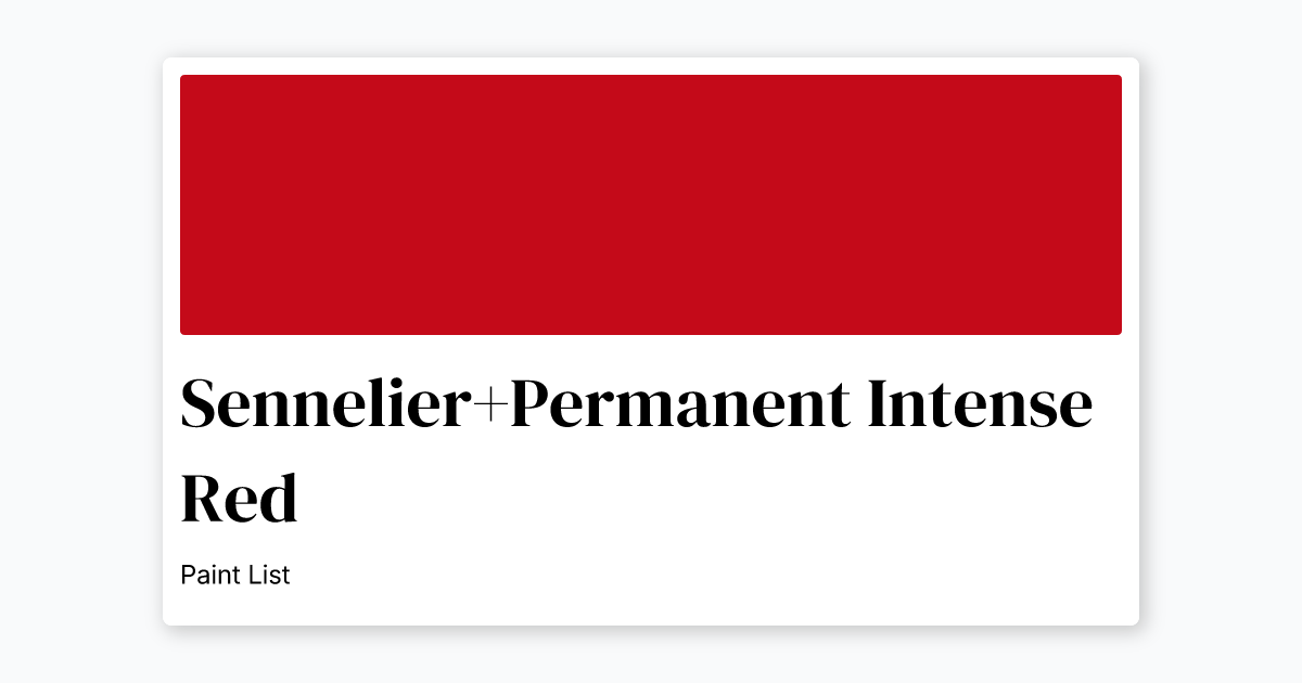 Sennelier Artist Oil Color Permanent Intense Red